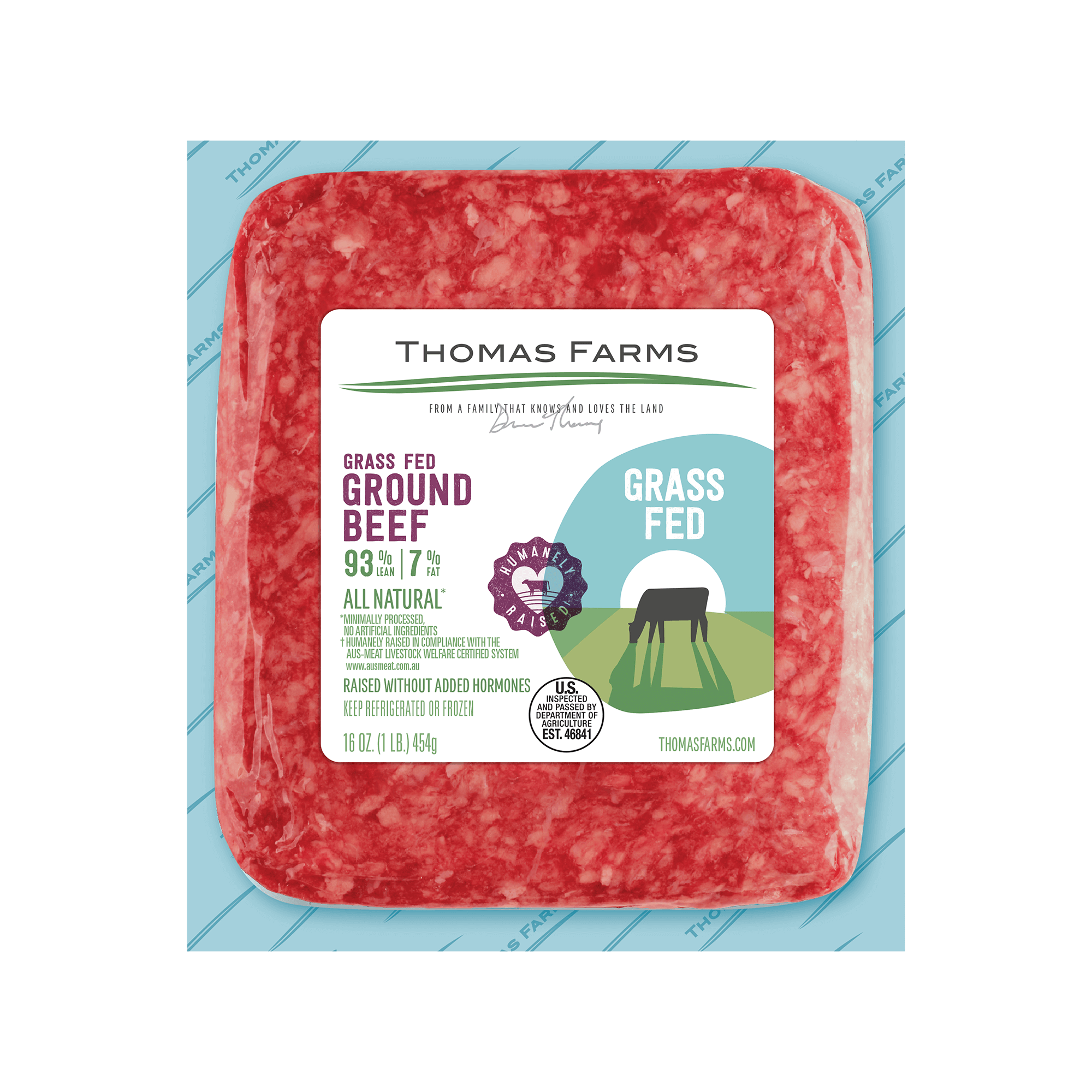 Grass Fed Ground Beef 93 7 Thomas Farms Grass Fed Ground Beef 93 7 Thomas Farms
