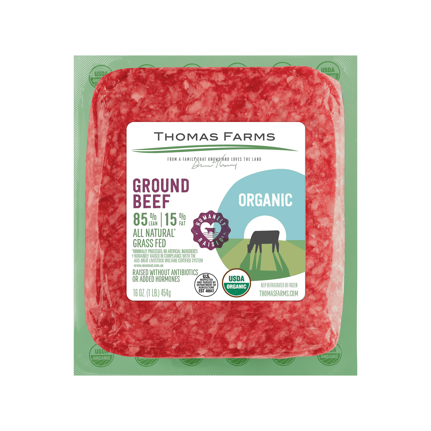 Organic Ground Beef 85/15 – Thomas Farms